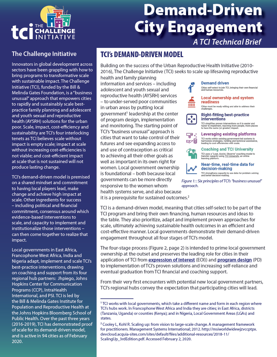 TCI Publications | The Challenge Initiative